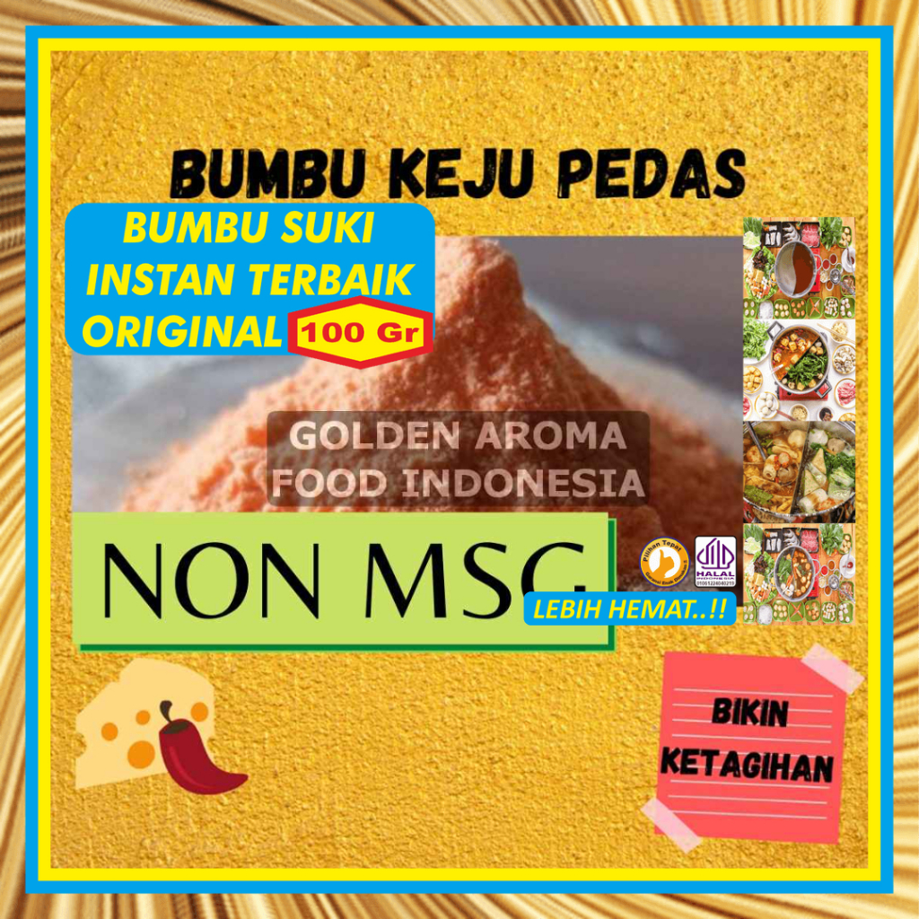 Instant Hotpot Seasoning Spicy Cheese MSG 100Gr Sample Spicy Cheese ...