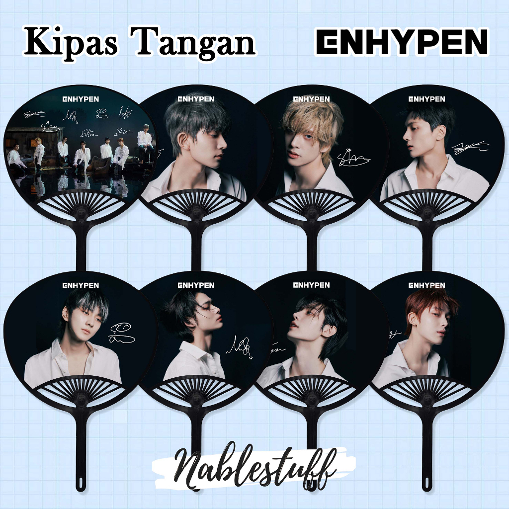 Enhypen Dark Blood Ver Hand Fan // Shell Fan // Kpop Merchandise ...