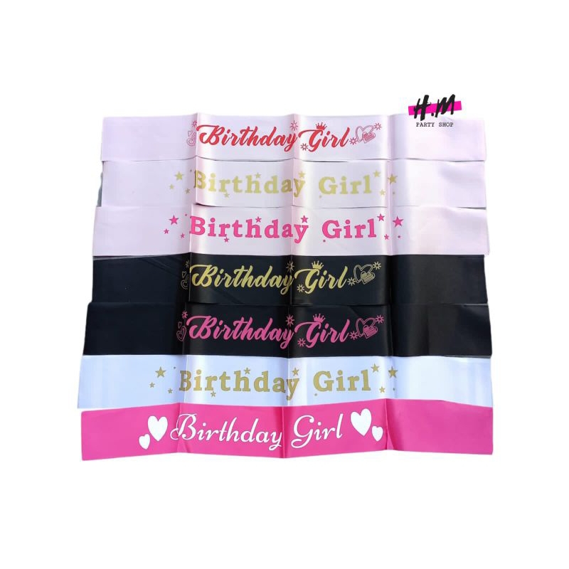 Sling BIRTHDAY GIRL | Sash BIRTHDAY GIRL | Shopee Malaysia