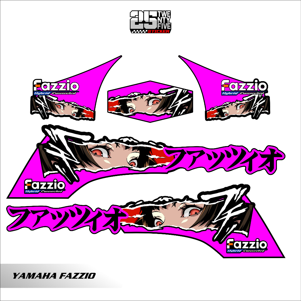 Striping FAZZIO ANIME VERSION/ FAZZIO CONNECTED Sticker/STRIPING YAMAHA ...
