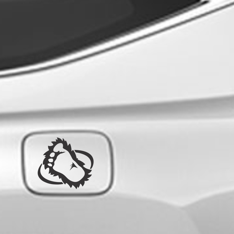 Cutting STICKER Car Tank Cap BIG FOOT STICKER Tank Footprints | Shopee ...