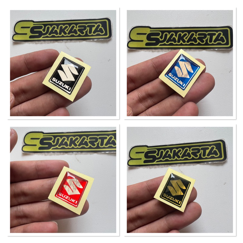 Suzuki SPIDO EMBLEM STICKER SUZUKI LOGO EMBLEM STICKER embossed BOX ...