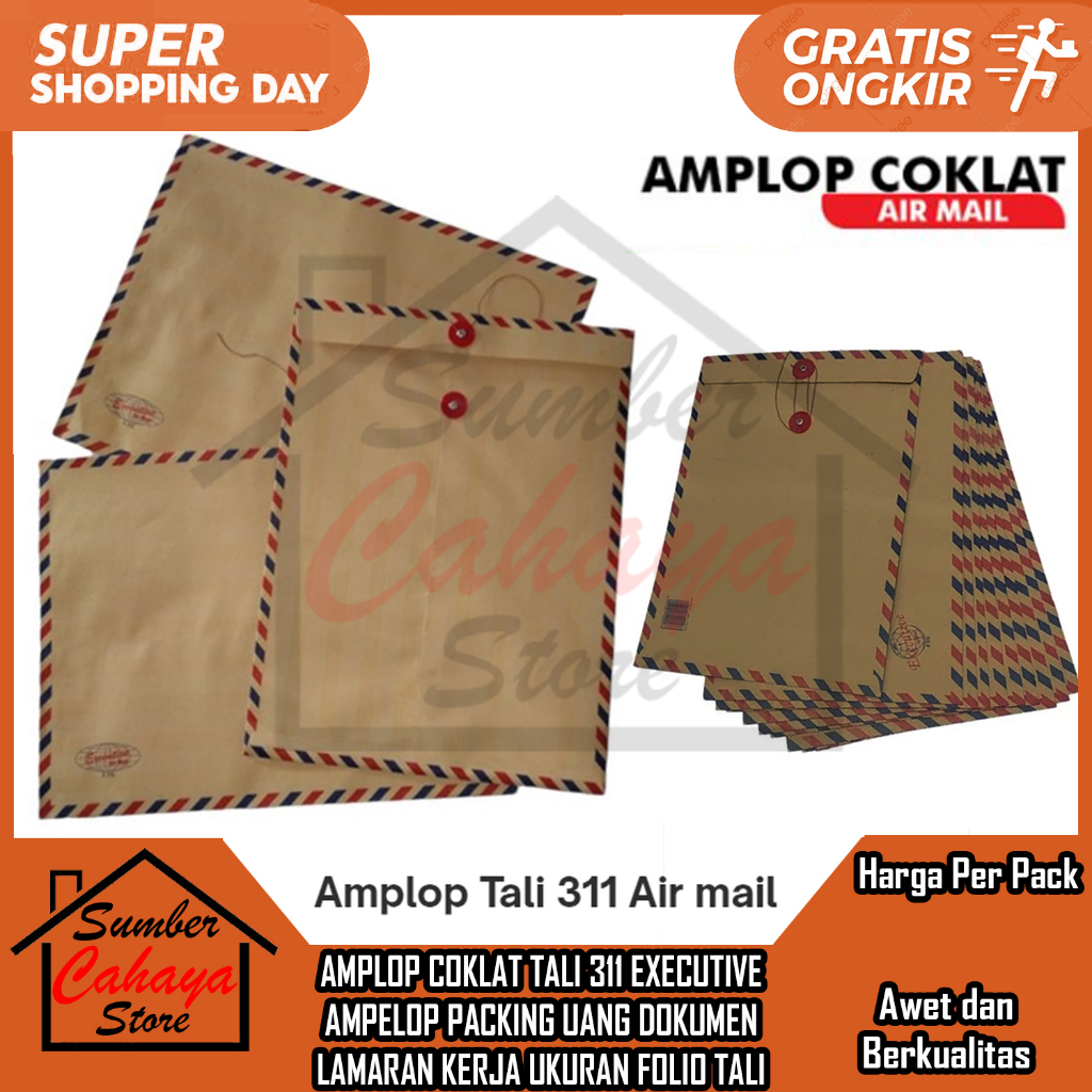Brown Envelope Rope 311 EXECUTIVE Brown AMPELOP Chocolate PACKING Money ...