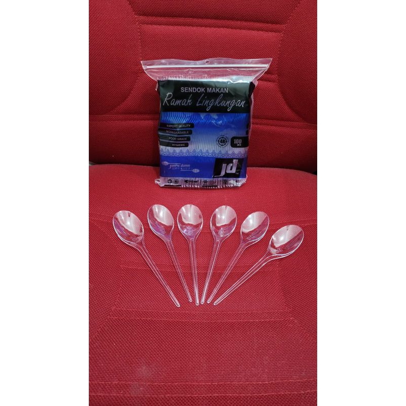Jd CLEAR Environmentally Friendly Plastic Tablespoon (100pcs) | Shopee ...