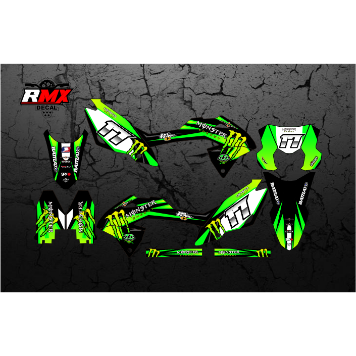 PUTIH HITAM HIJAU MERAH Decal KLX BF FULLBODY (044) STICKER DECAL KLX ...