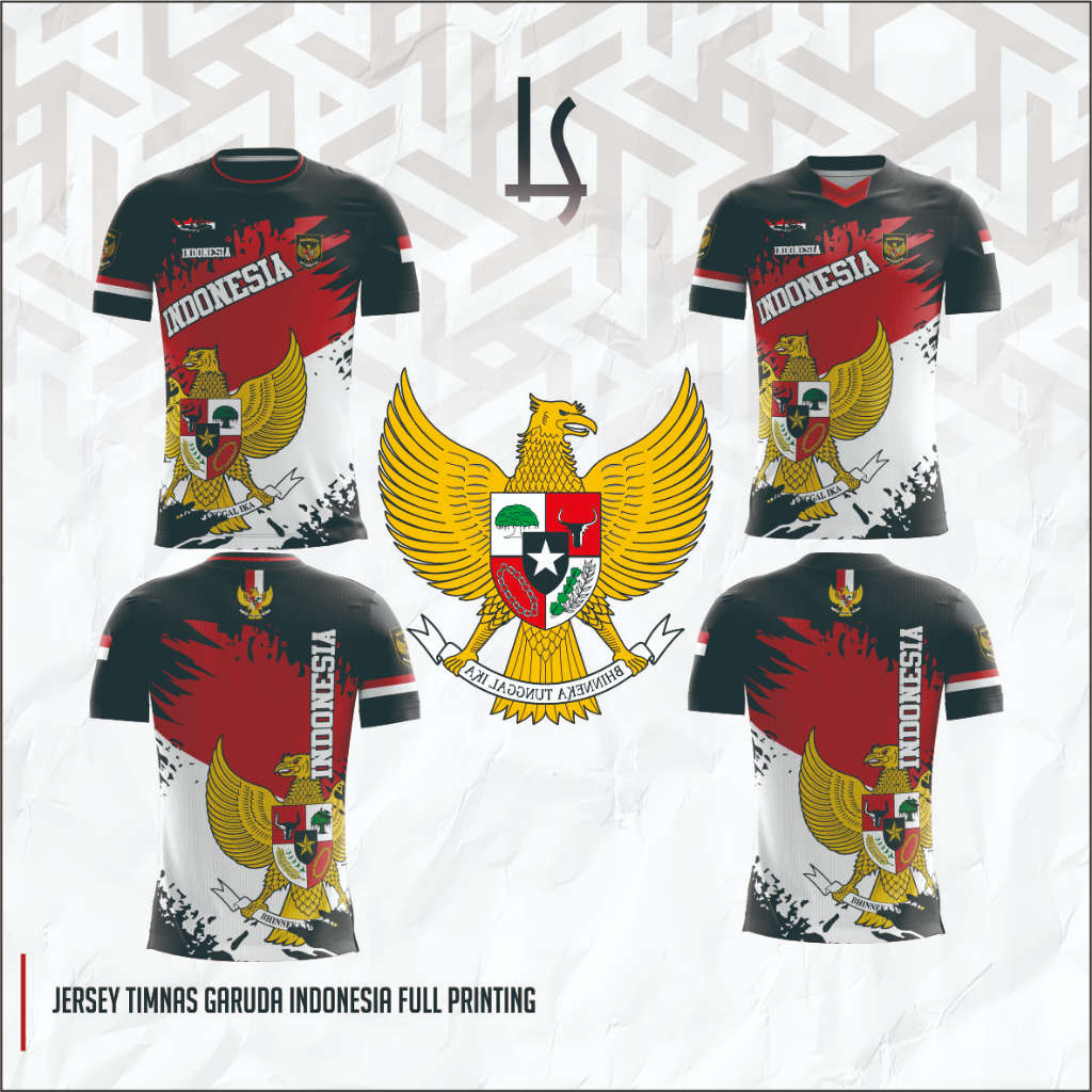 Garuda Indonesia National Team Jersey Full Printing (CAN BE SINGLE ...
