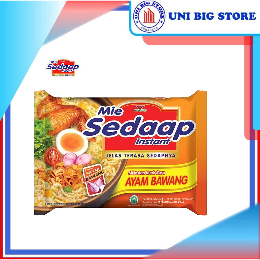 Mie Sedaap SEDAP Chicken Onion Gravy Noodles 70 gr Instant Noodles ...