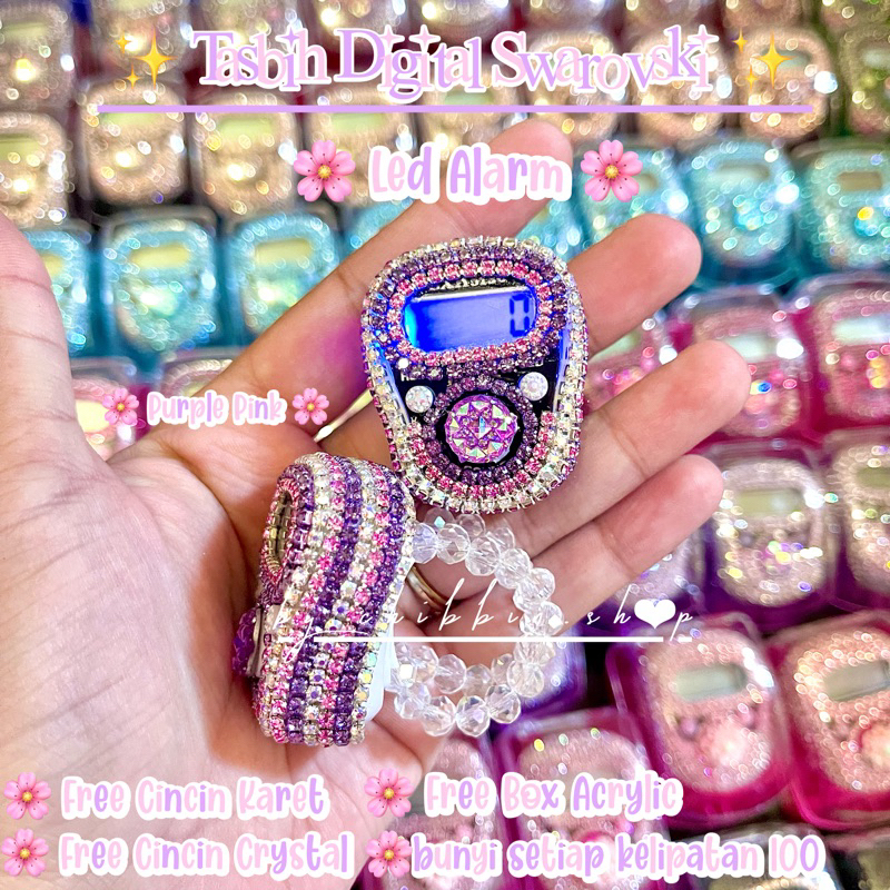 Swarovski Led Alarm Digital Tasbih/Light Tasbih/100-Multiple Sound ...