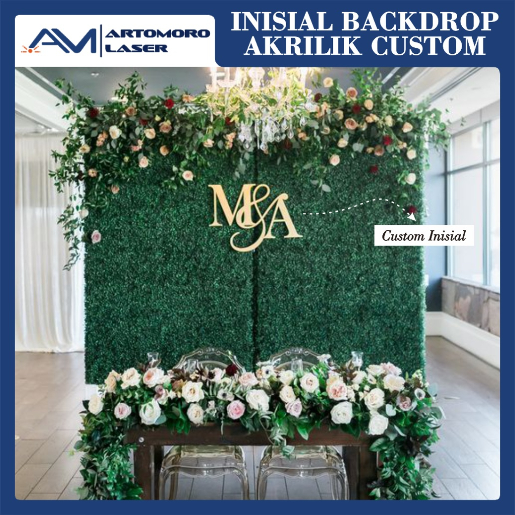 Acrylic WEDDING BACKDROP Initial Name Decoration | CUTTING ACRYLIC ...