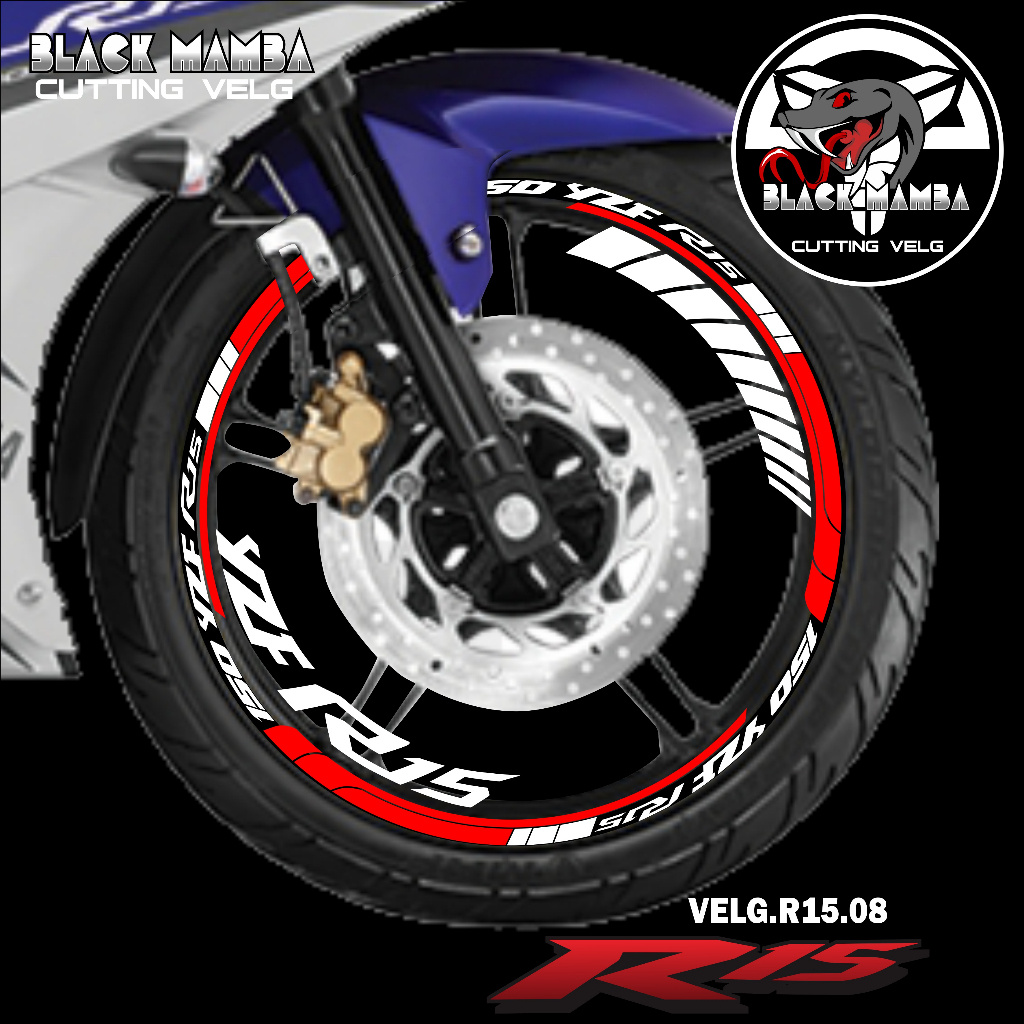 CUTTING STICKER RELG R15 - STICKER LIS LIST TIRE/VEL VARIATIONS YAMAHA ...