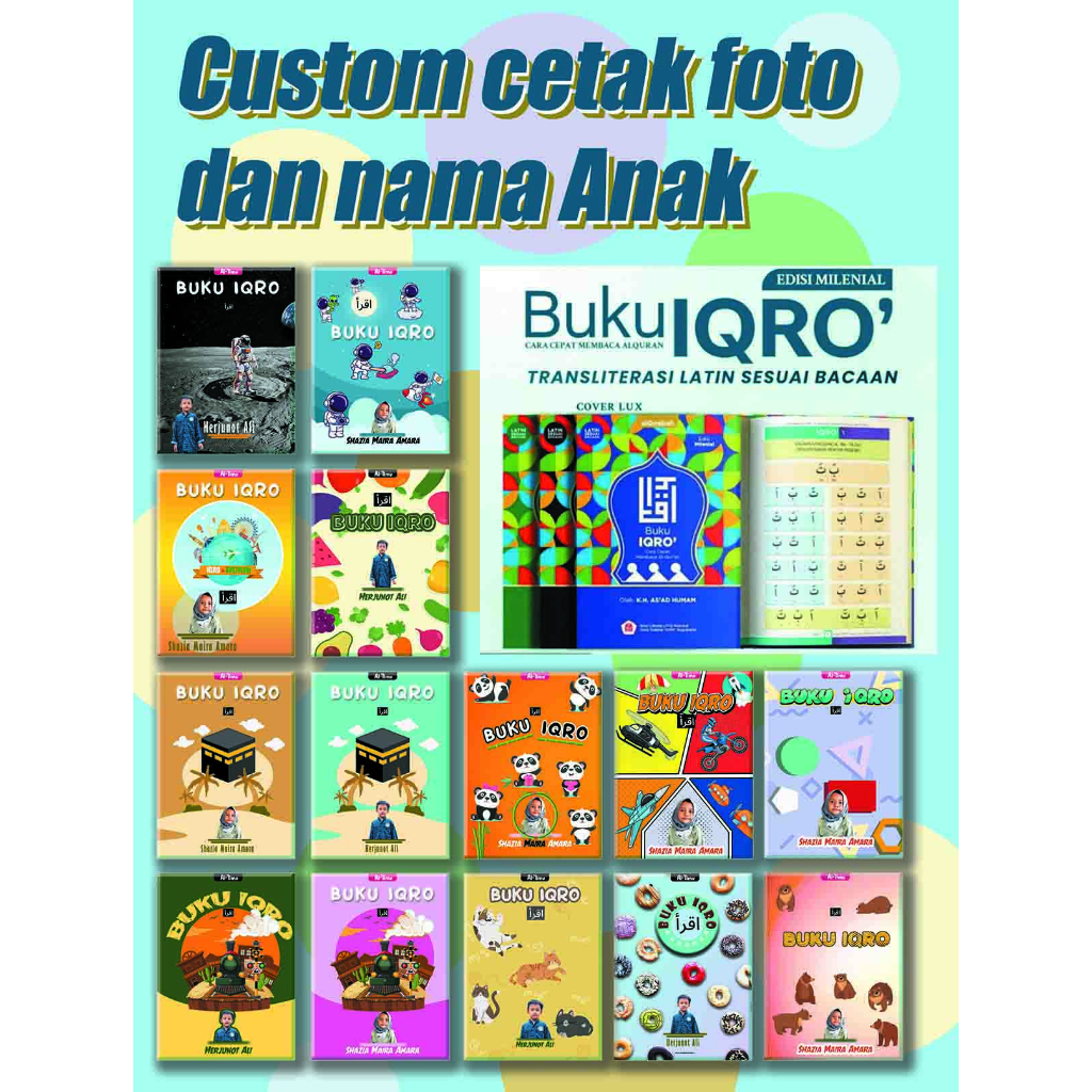 Iqro Custom Millennial Name A5 Full Color Volumes 1-6 Latest - Al ...