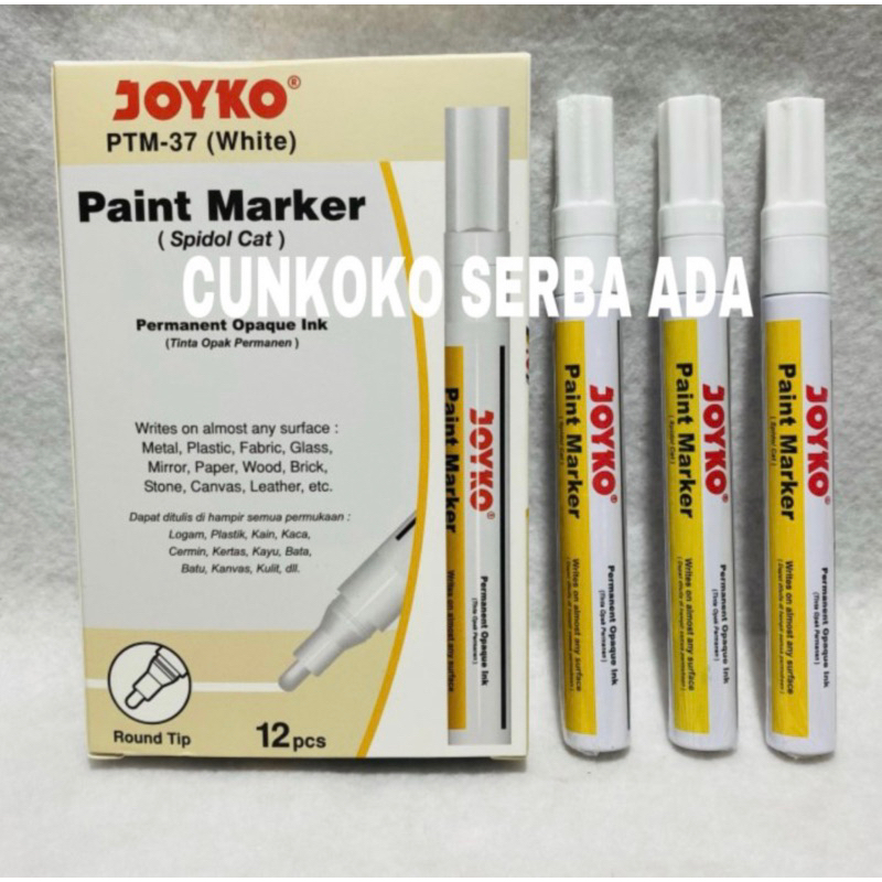 Joyko PERMANENT MARKERS MARKER PTM-37 / 43 / 44 (GOLD, SILVER, WHITE ...