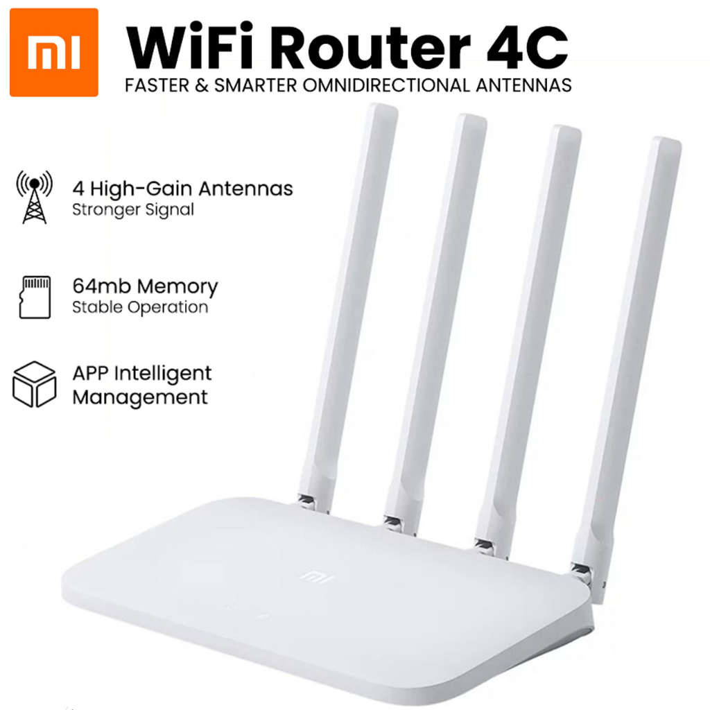 Xiaomi Mi Router 4C Smart Wifi Router 4 Antenna NEW ORIGINAL Official ...
