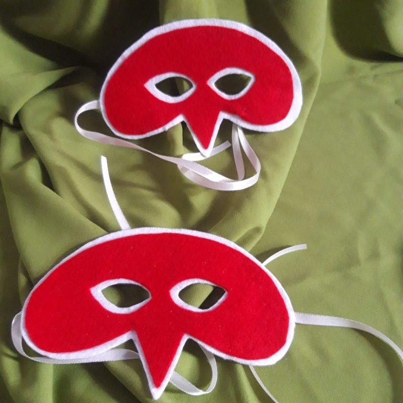 MERAH PUTIH Independence Mask/Red And White Mask/Flannel Mask | Shopee ...