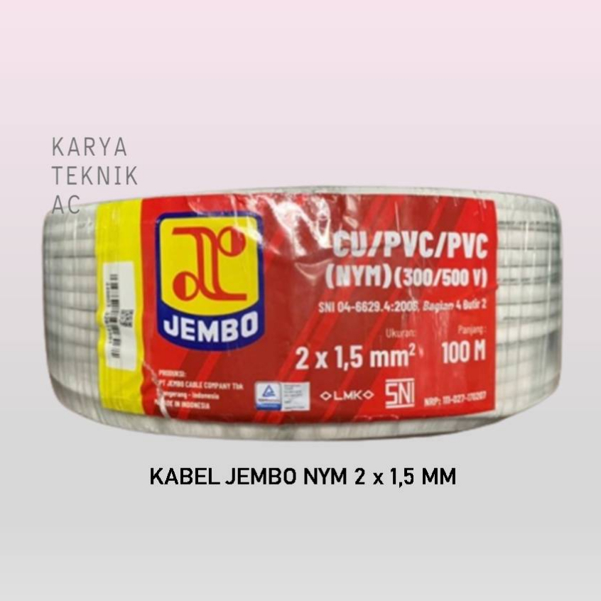 Nym JEMBO CABLE 2 x 1.5 MM 1 ROLL WHOLE 50 MTR | Shopee Malaysia