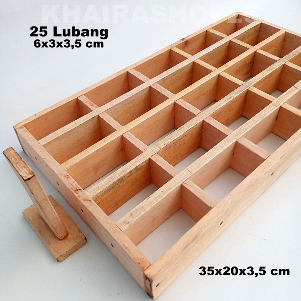 KAYU 25-hole Wood lemper Mold 6x3x3.5 cm Strong Mahogany | Shopee Malaysia