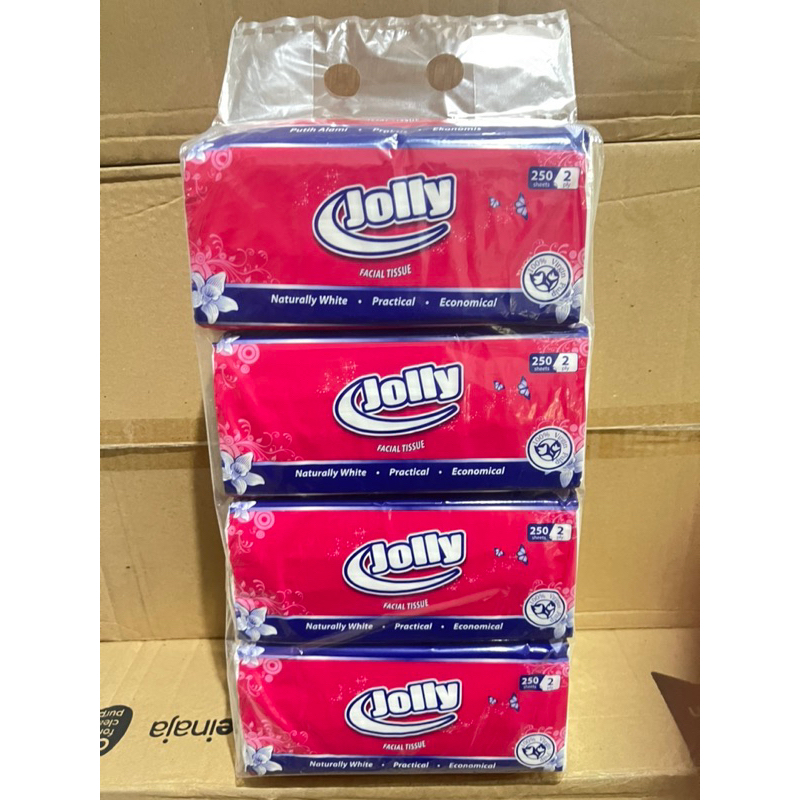 Jolly Tissue 250 Sheets Package 1 Dozen) (4pcs) | Shopee Malaysia