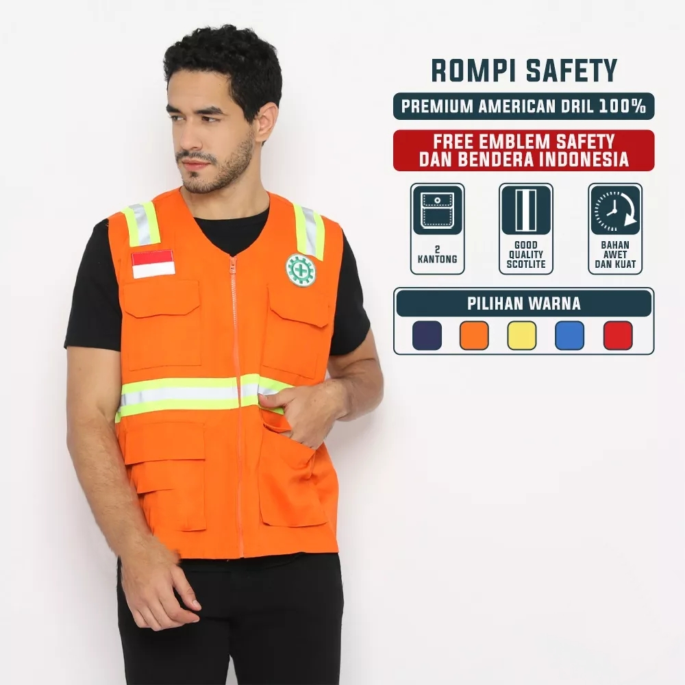 [FREE Logo Safety & Flag] Safety Vest, Field Project Safety Vest ...