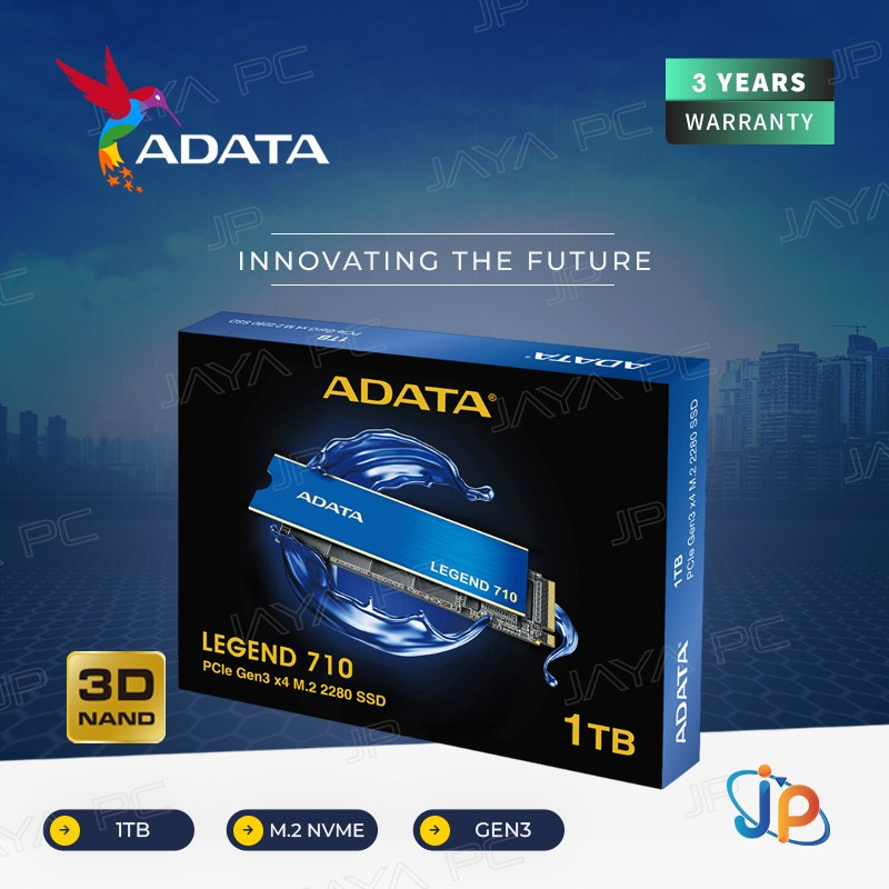 Adata SSD Legend 710 M.2 Pcie Gen3 Nvme 1TB - 3D Nand 1 TB | Shopee ...