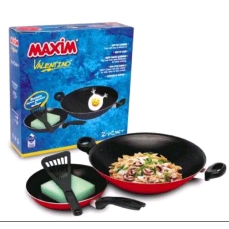 Wok Pan SET TEFLON MAXIM | Shopee Malaysia