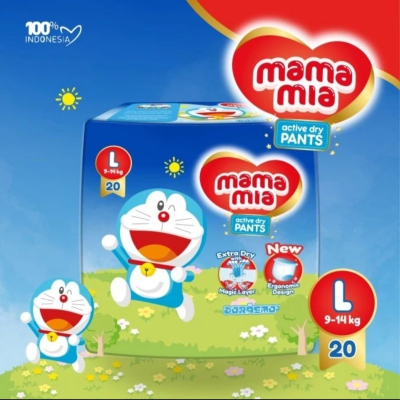 Mamamia Doraemon Baby diapers Pants L20 | Shopee Malaysia