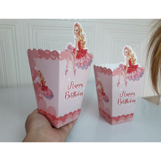 Popcorn box barbie/popcorn box custom barbie/custom barbie popcorn ...