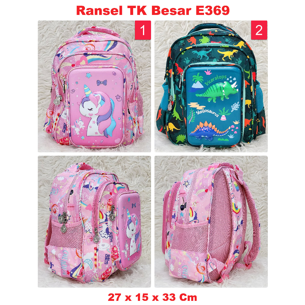 Kindergarten Preschool Backpack Import Large Pencil Case E369 Unicorn Dinosaur School Bag ...