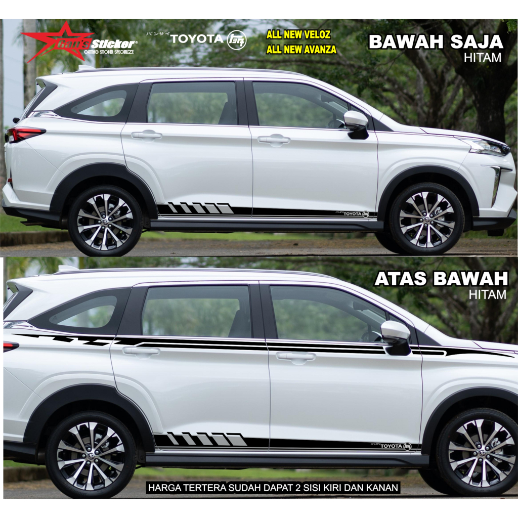 Sticker toyota all new avanza veloz 2022 sticker cutting stickee Side ...