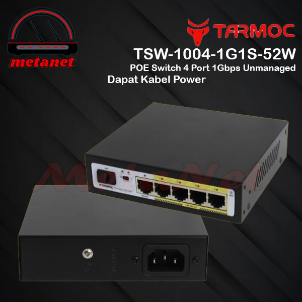 Tarmoc Switch POE HUB CCTV IPCAMERA 4 PORT GIGABIT 1G + 1 SFP UPLINK ...