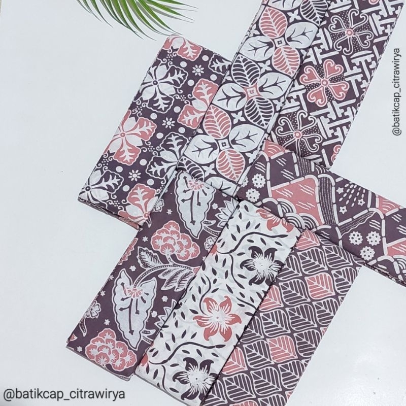 Garutan stamped batik cloth in two colors of mauve and pink. | Shopee ...
