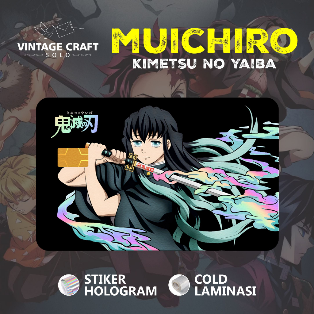 Sticker Skin Card ATM Muichiro Anime Kimetsu No Yaiba Demon Slayer ...