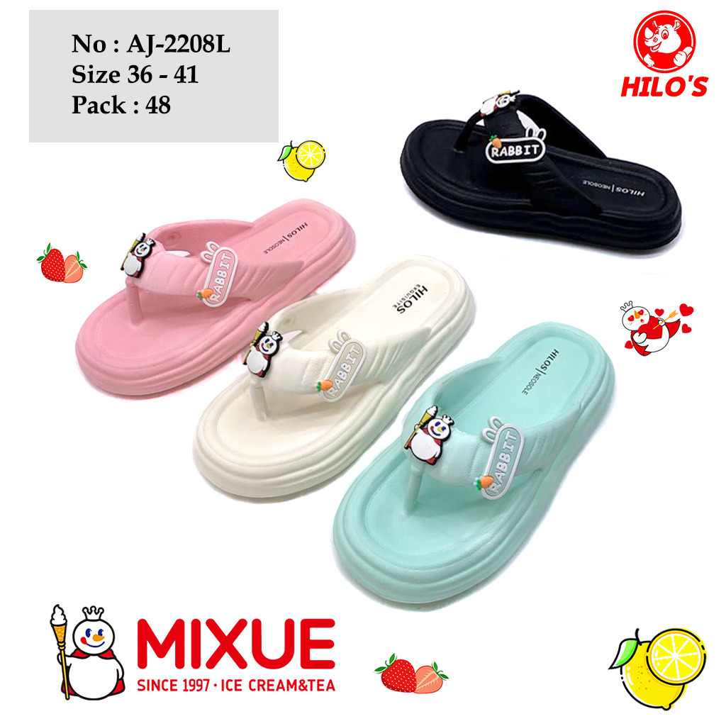 Hilos's latest model Mixue Rabbit motif adult women's flip-flops 2208L ...