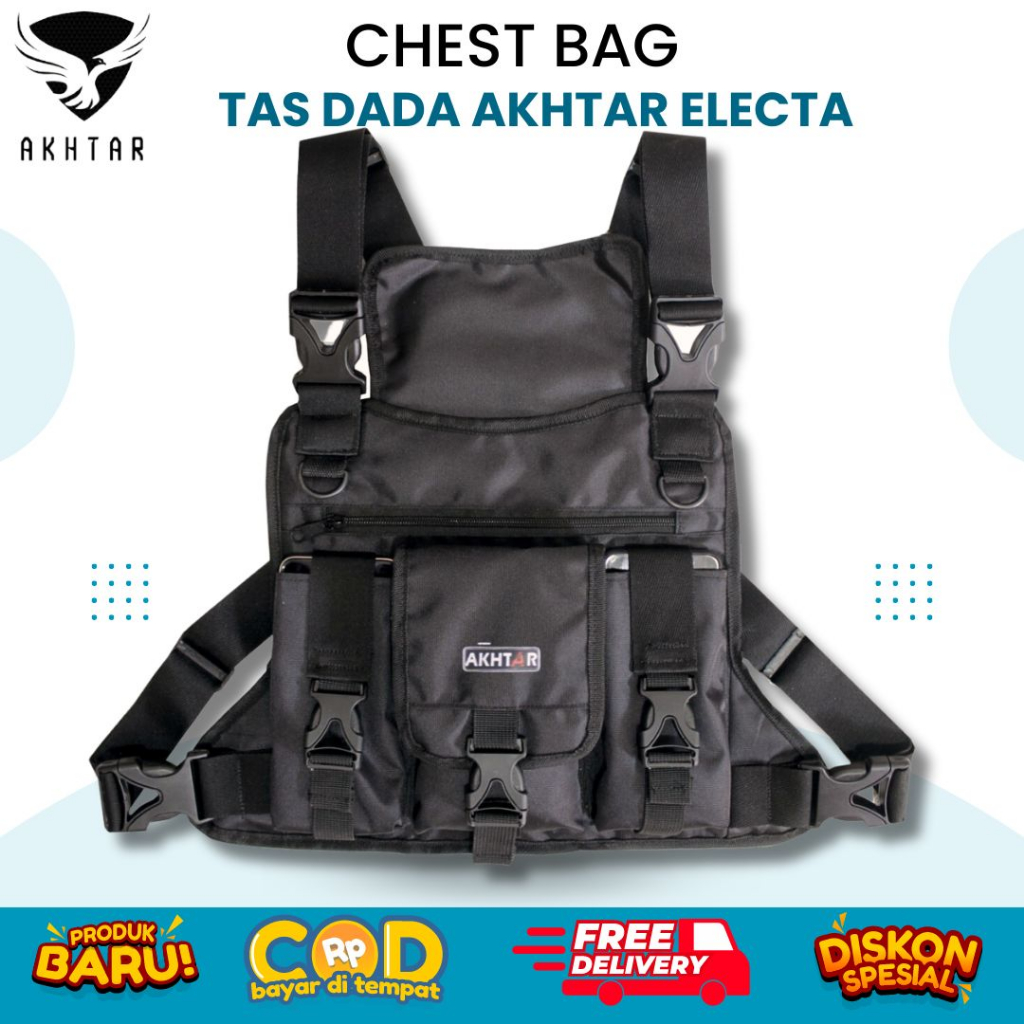 The newest men's multi-functional chest bag tactical chest bag | Shopee ...