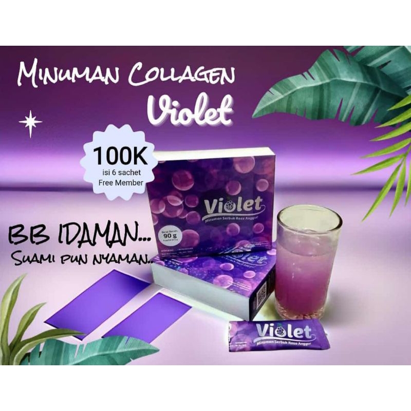 Violet collagen BASU/Wine Flavored Collagent Drink/ For Safe diet/1box ...