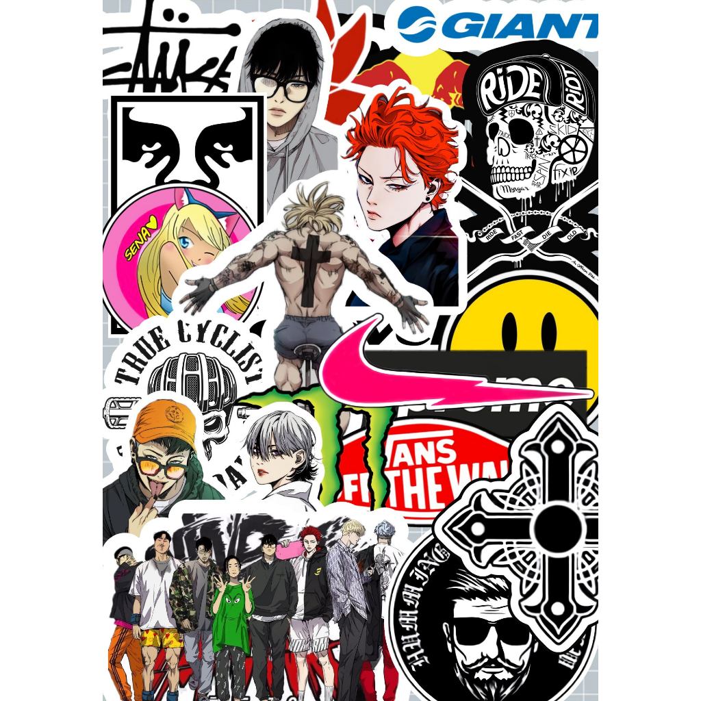 Sticker VINYL AESTHETIC STICKER 18PCS STICKER FIXED GEAR JAY JO WIND ...