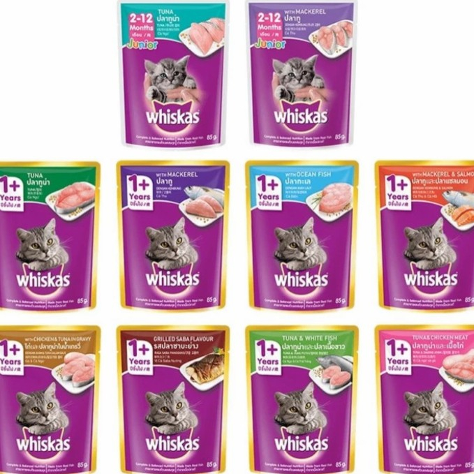 Wet Cat Food - WHISKAS SACHET ALL VARIAN 80gr | Shopee Malaysia