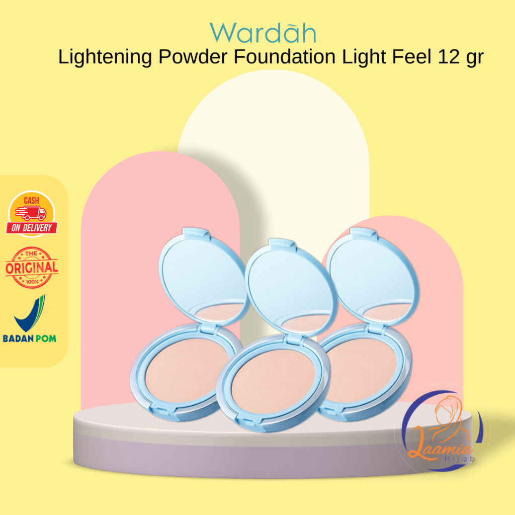Wardah Lightening Powder Foundation Light Feel 12gr/wardah Powder ...