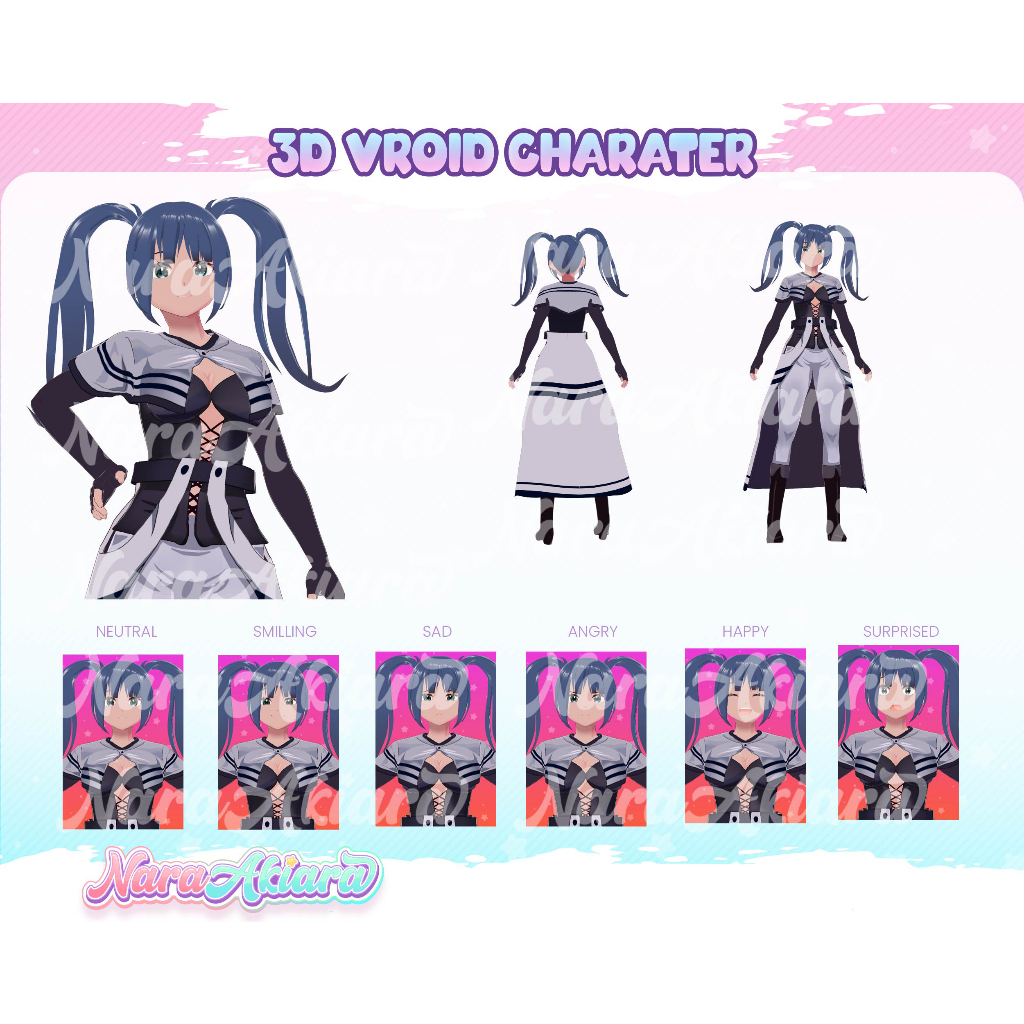 Professional VTuber with 3D Vroid Characters Ready to Use, Quality ...