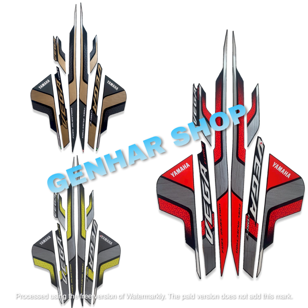 Yamaha VEGA FORCE 2021 Motorcycle Trim STRIPING Sticker STRIPING VEGA ...