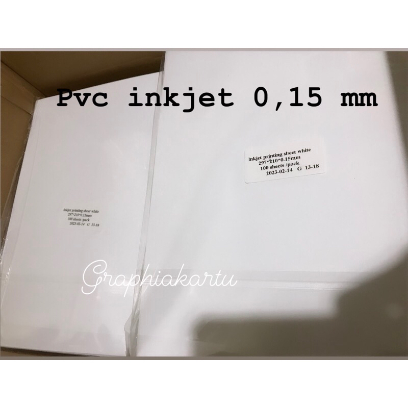 Pvc ID CARD INKJET 0.15mm A4 - 210x297mm 100 Sheet/pack | Shopee Malaysia