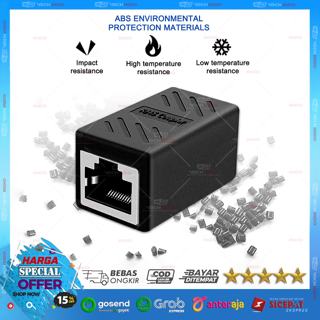 1/1 Lan Internet Cable Connection RJ45 Splitter Lan Barrel Connector ...