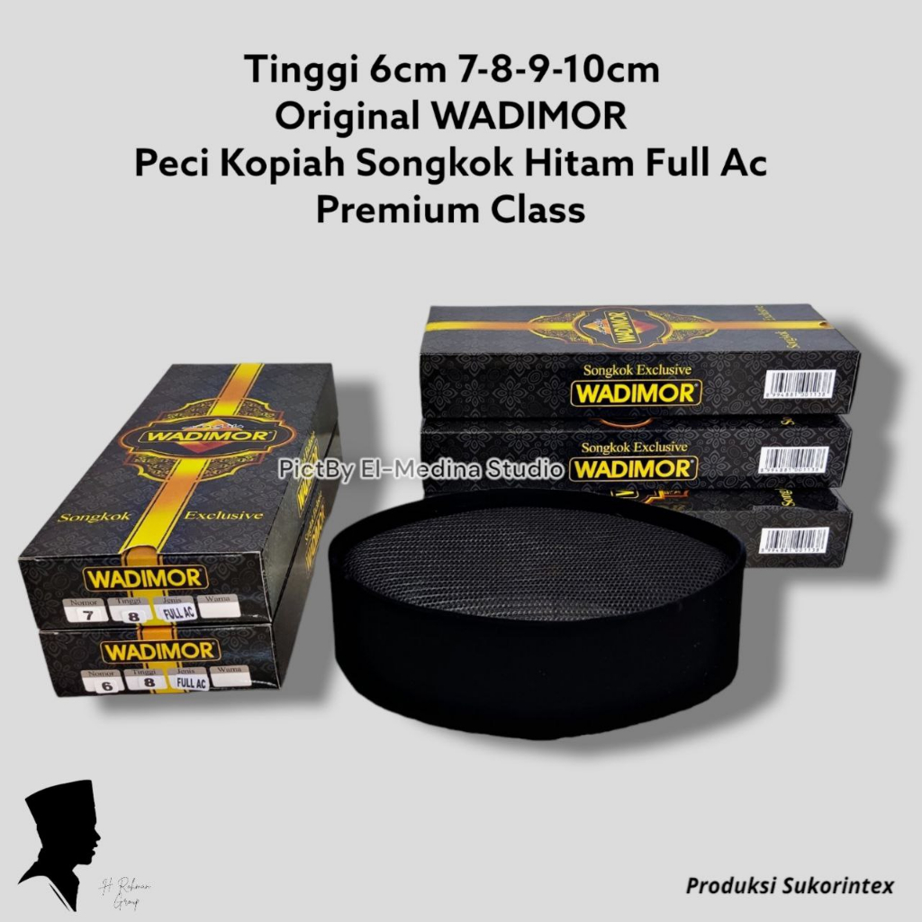 Peci Songkok Kopiah Kopeah Kopya Full ac black Wadimor Height 7cm 8cm ...