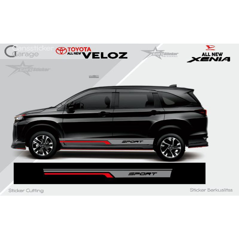 Sticker Side Trim STICKER TOYOTA ALL NEW VELOZ XENIA Car STICKER ALL ...