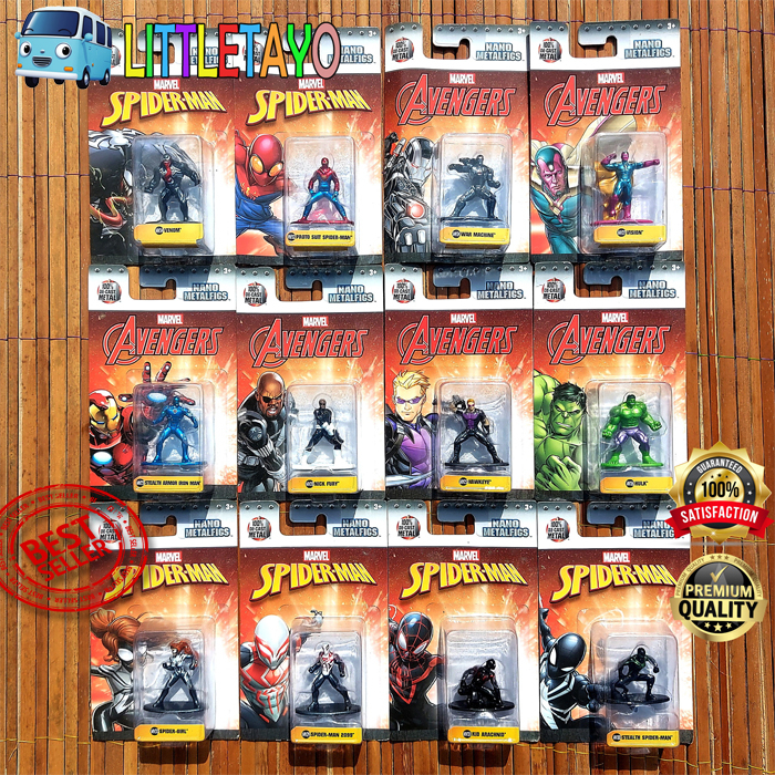 Jada NANO MARVEL AVENGERS SPIDERMAN SET 12 PCS AND DUS 24 PCS - HULK ...