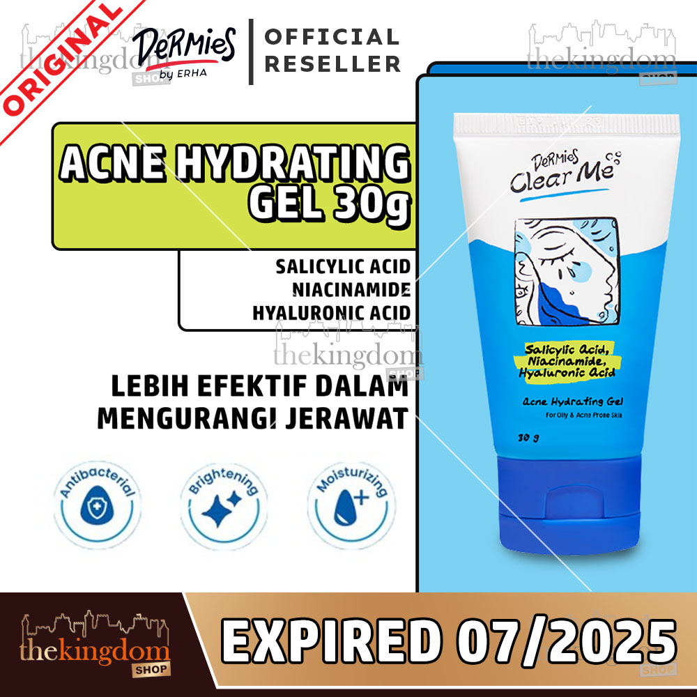 Dermies Clear Me Acne Hydrating Gel for Oily & Acne Prone Skin 30g ...