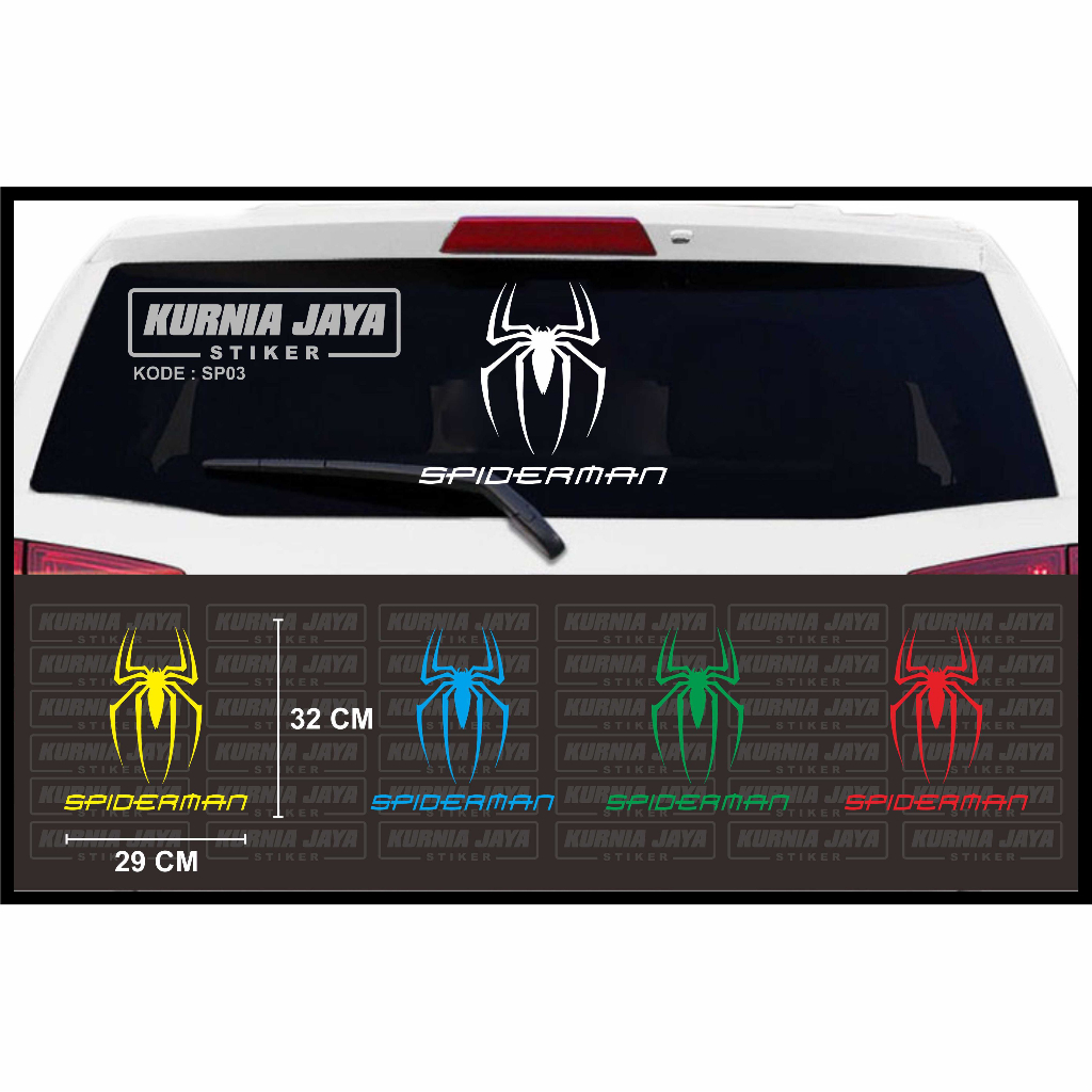 Kj Spiderman Rear Car Window Sticker Sp03 | Shopee Malaysia