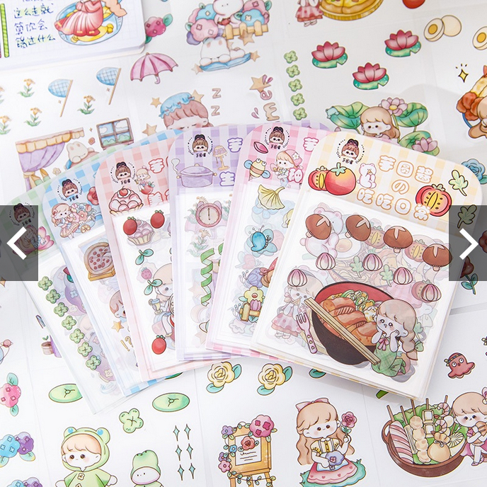 Sticker AESTHETIC DESIGN like STICKER MOMO NEW Contents 20 Sheets ...