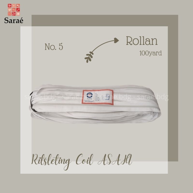 Asahi Coil Zipper 05/Coil Zipper/Soft Tooth Zipper (ROLL) | Shopee Malaysia