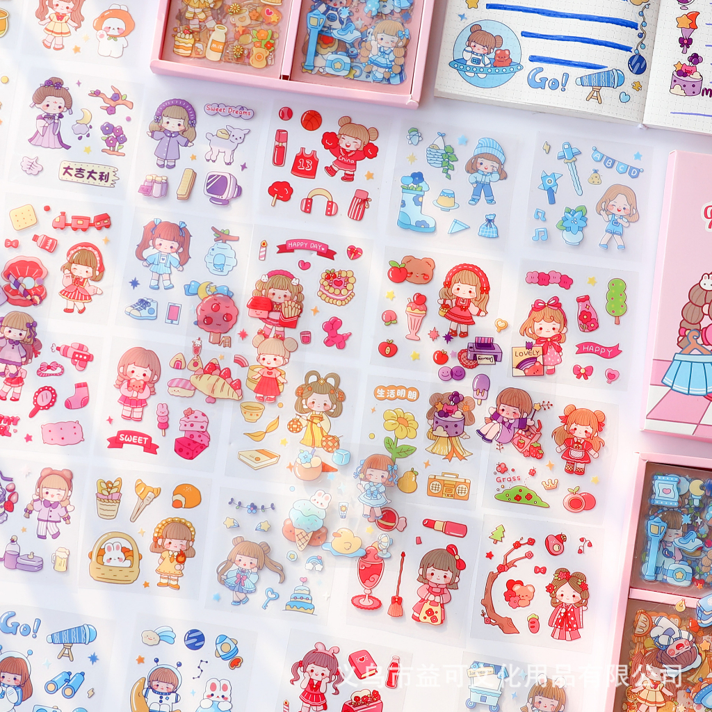 Momo GIRL STICKER DIY DESIGN / WATERPROOF AESTHETIC STICKER / DIARY ...