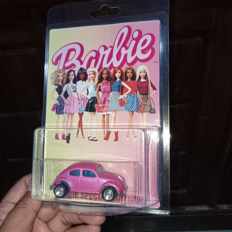MERAH Barbie Custom Card Vw Beetle Classic Love Bug Pink Rubber Tires ...
